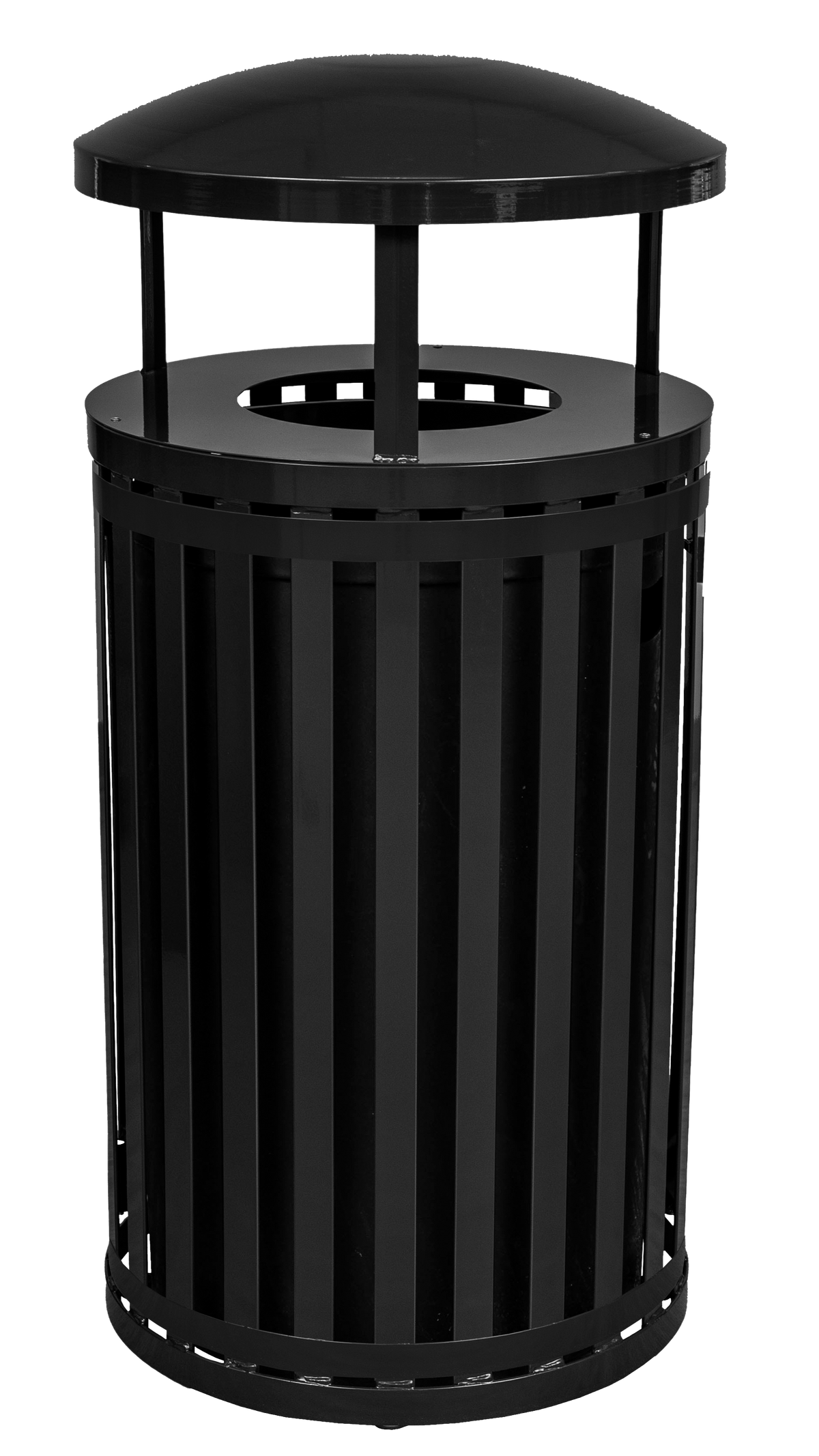 Streetscape Series Outdoor Waste & Recycling Receptacle With Canopy ...